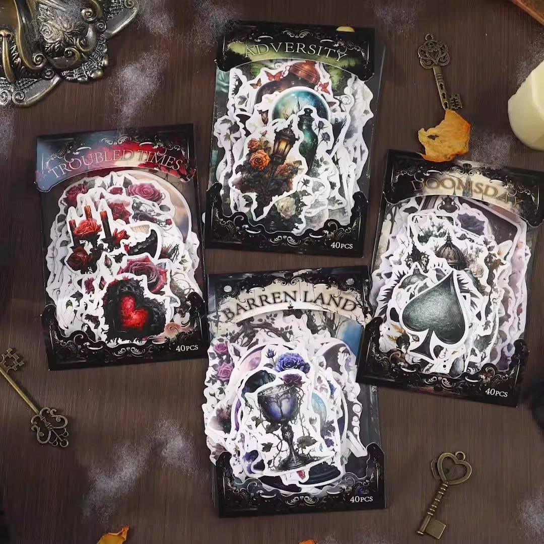 1109 Handwritten Notes Dark Handbook Series Sticker Pack – Memo Journals